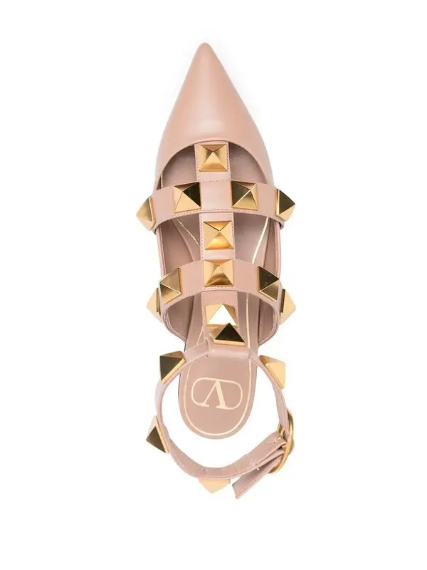 Valentino Garavani Roman Stud Ballerina Flats - Neutrals