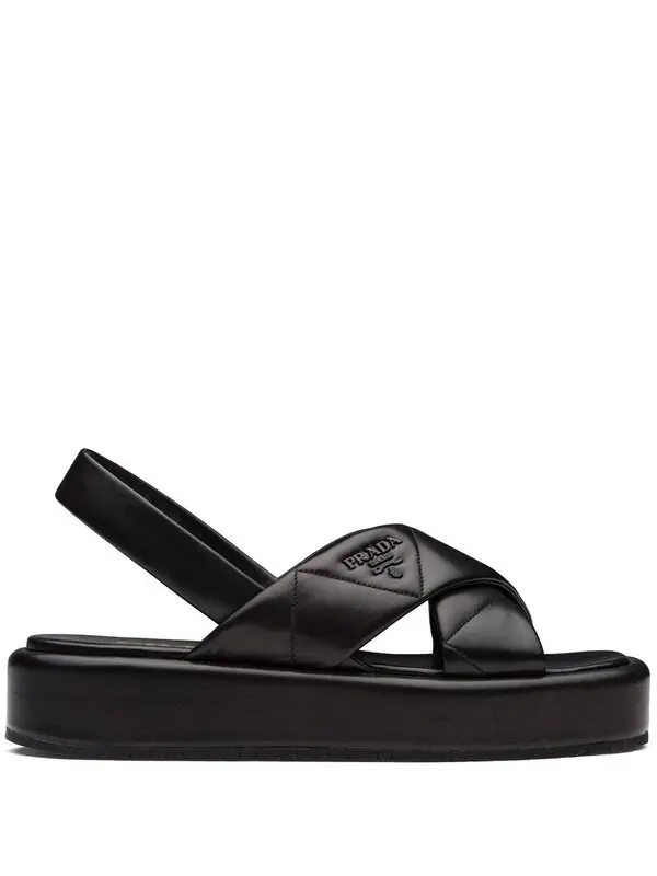 Prada Quilted Flatform Sandals