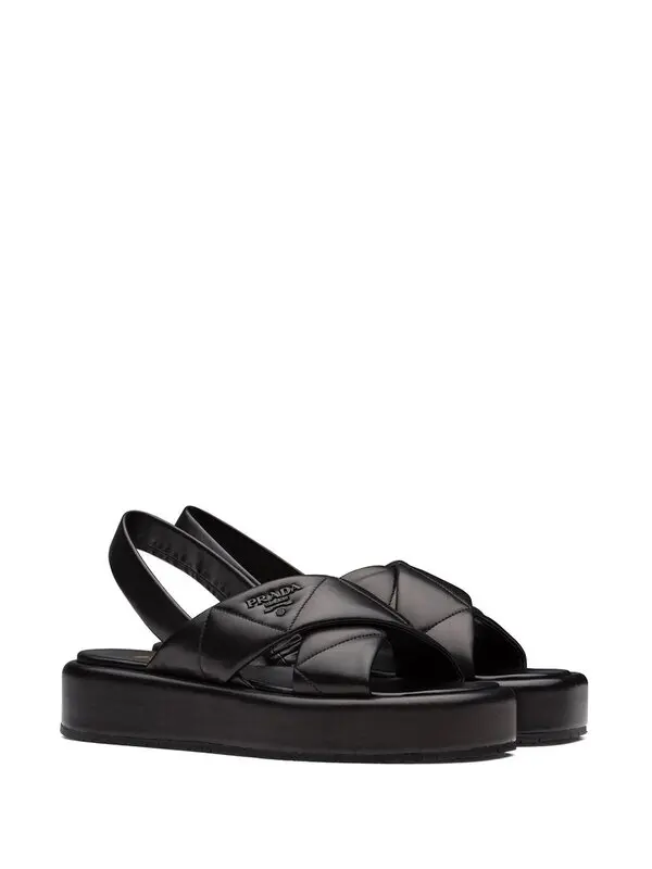 Prada Quilted Flatform Sandals