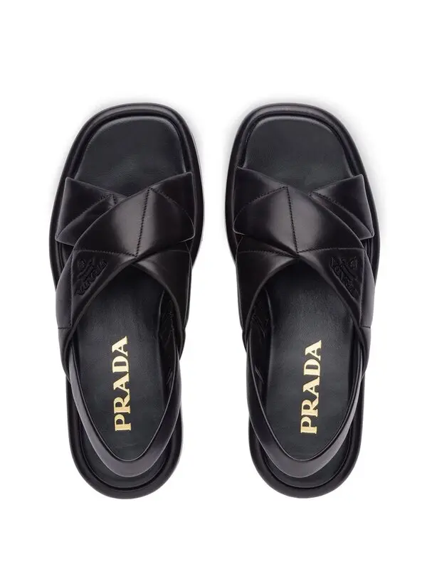 Prada Quilted Flatform Sandals