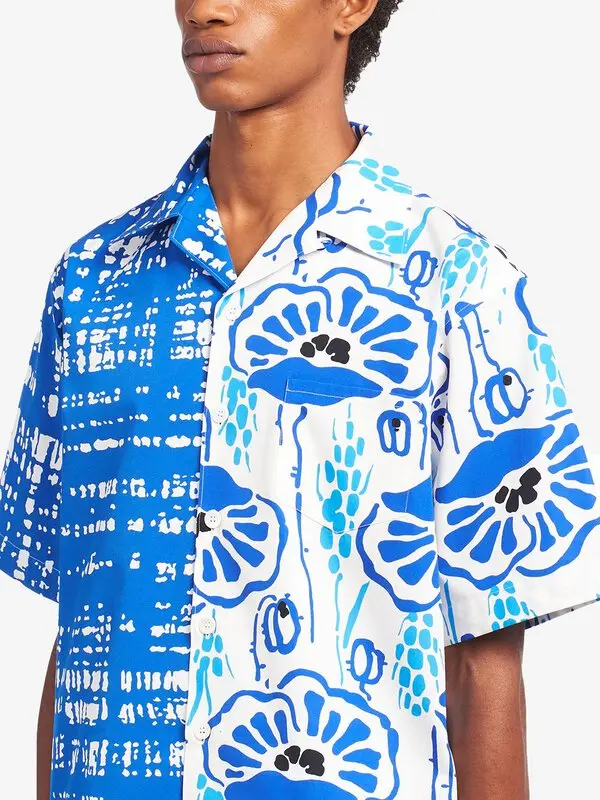 Prada Floral-print Shirt - Blue