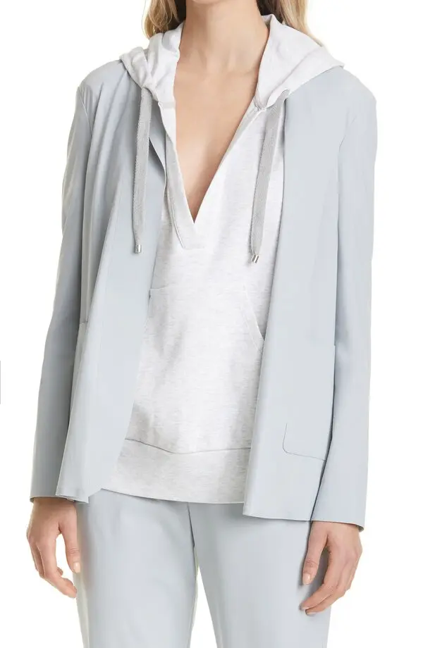 Max Mara Vargas Tech Jersey Blazer Grey Editorialist