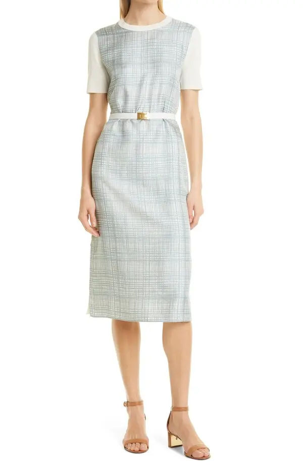 tory burch greer dress Silk Panel Pencil In Ivory - 40% Off adjustability:Fixed