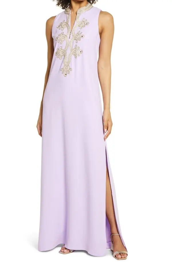 Lilly Pulitzer Brocade Detail Maxi Dress - Purple Iris | Editorialist