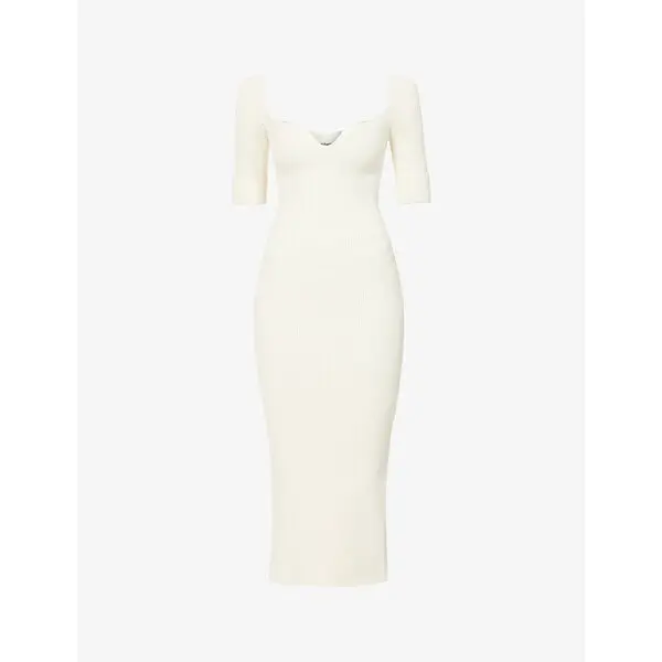 knee length dresses for ladies Sweetheart Neck Wide Strap Midi Dress – Charming Charlie