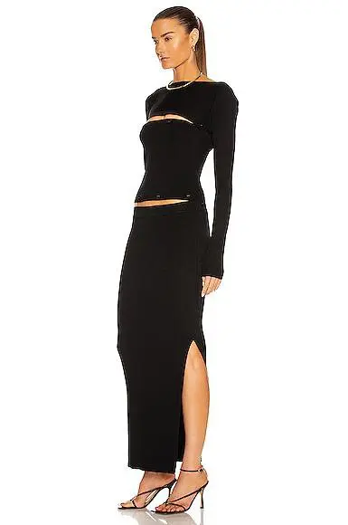 rushes raffia knit midi dress aje Rushes Raffia Knit Mini Dress main image 1