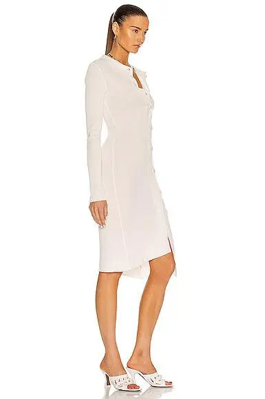 wisp cleo textured knit dress self-portrait - Cream Crystal Trim Knit Mini Dress main image 0
