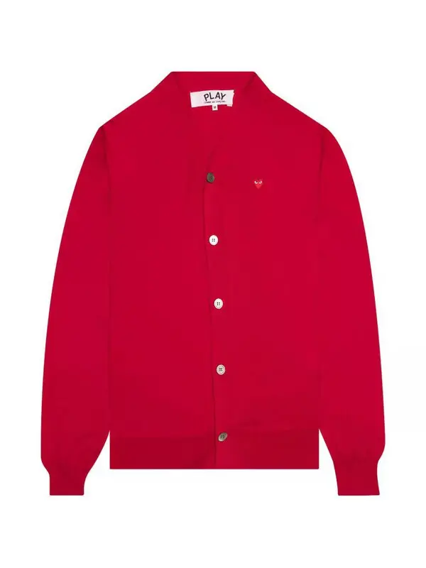 Play Comme Des Garcon Heart-detail Cardigan - Red