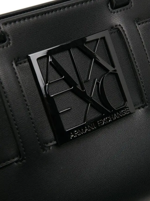 Armani Exchange Logo Plaque Tote Bag