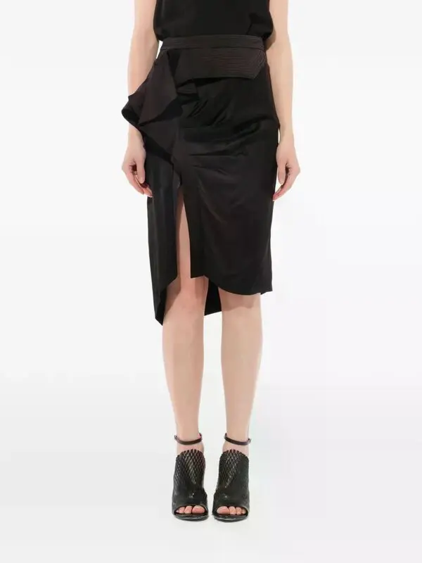 Givenchy Asymmetric Draped Midi Skirt