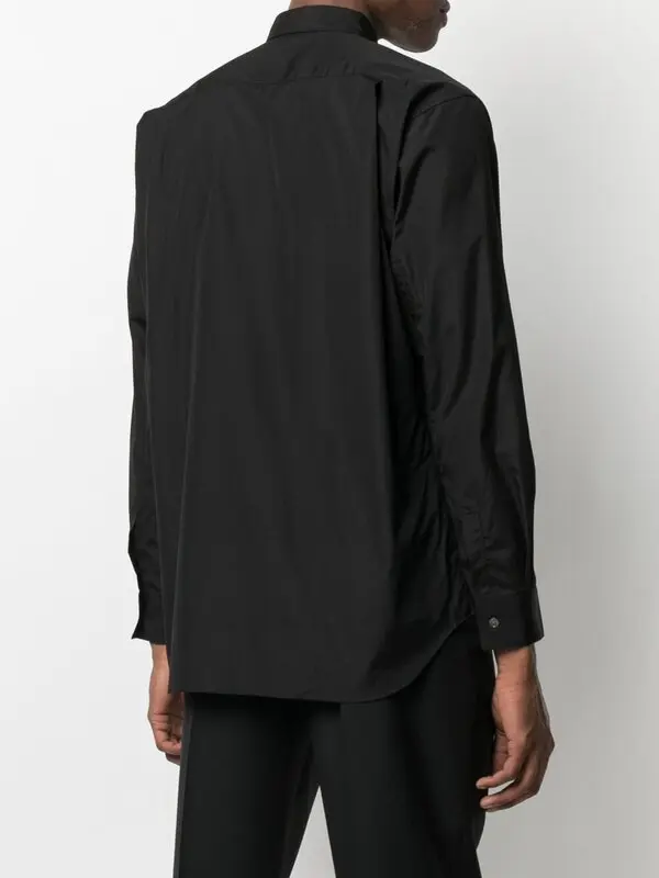 Comme Des Garçons Pointed Collar Cotton Shirt - Black