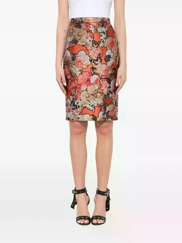 Givenchy Floral Jacquard Short Skirt - Pink
