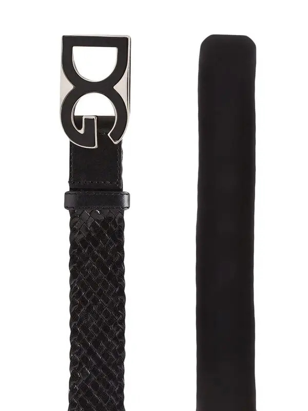 Dolce & Gabbana Dg Buckle Woven Belt