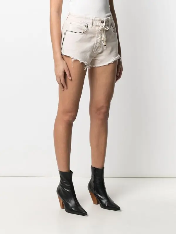 Alanui Fringed Denim Shorts