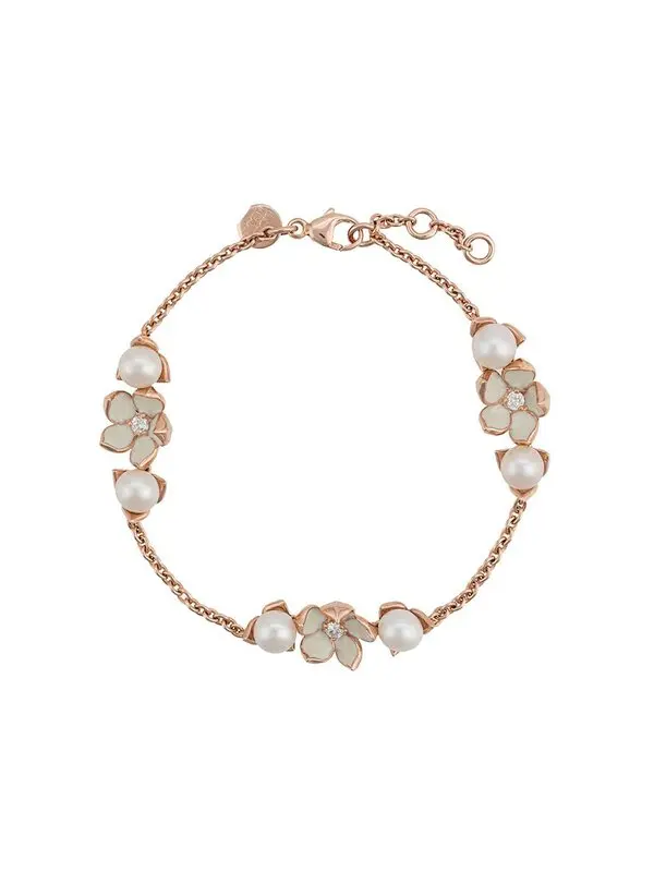 SHAUN LEANE Cherry Blossom Pearl & Diamond Bracelet - Gold