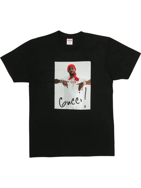 Supreme Gucci Mane Graphic-print T-shirt - Black