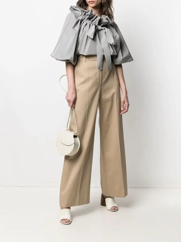 PATOU Wide-leg Tailored Trousers - Neutrals