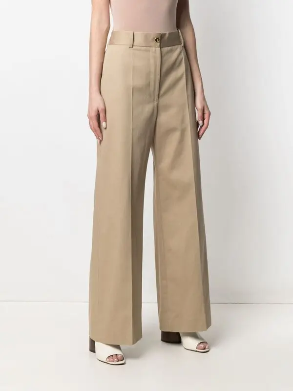 PATOU Wide-leg Tailored Trousers - Neutrals