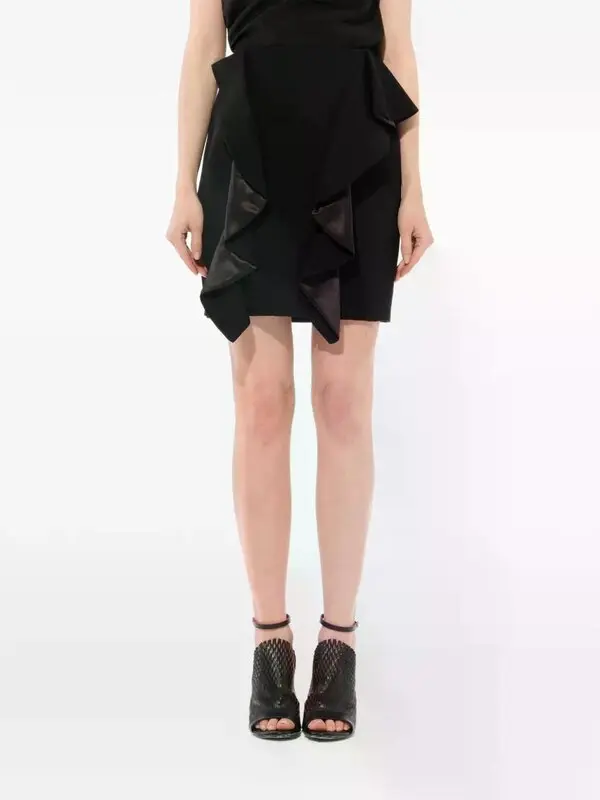 Givenchy Draped Panel Pencil Mini Skirt - Black