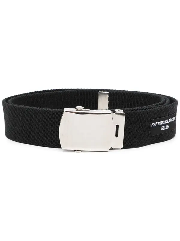 Raf Simons Logo Patch Belt - Black | Editorialist display picture 1