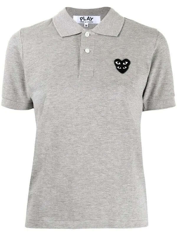 Play Comme Des Garcon Logo-patch Polo Shirt