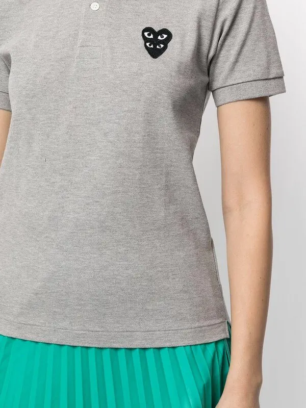 Play Comme Des Garcon Logo-patch Polo Shirt