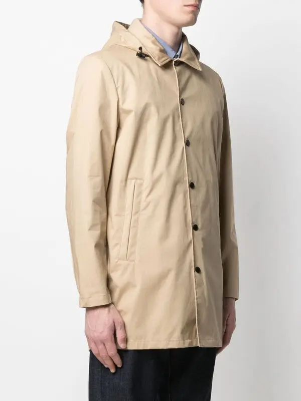 Woolrich Press Stud Fastening Hooded Coat