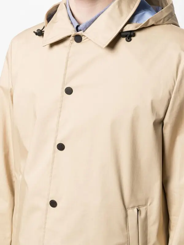 Woolrich Press Stud Fastening Hooded Coat