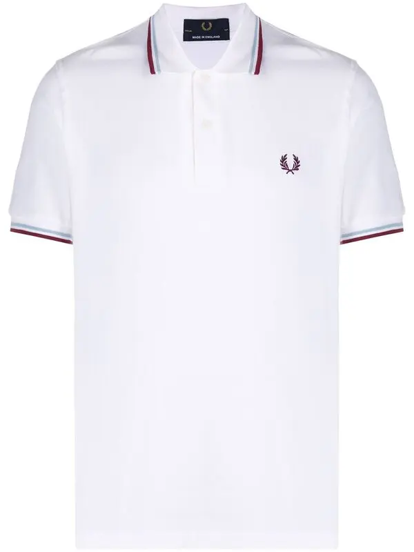 Fred Perry Logo Polo Shirt - White