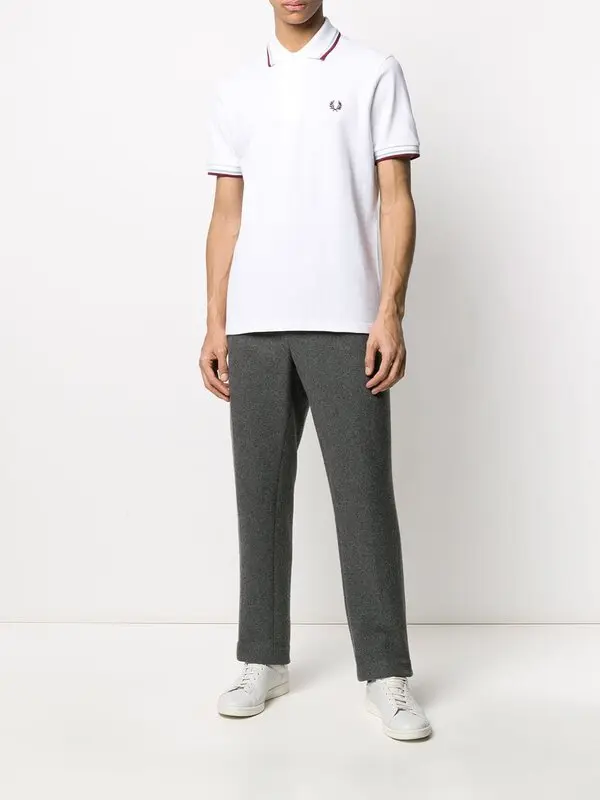 Fred Perry Logo Polo Shirt - White