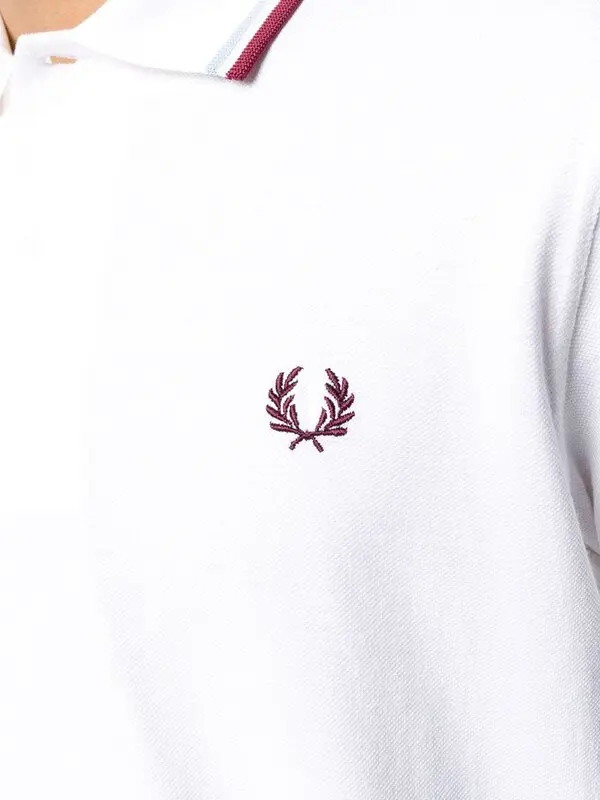 Fred Perry Logo Polo Shirt - White