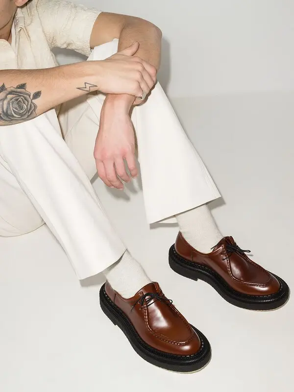 Adieu Paris Type 153 Derby Shoes In Brown - 63% Off | Editorialist