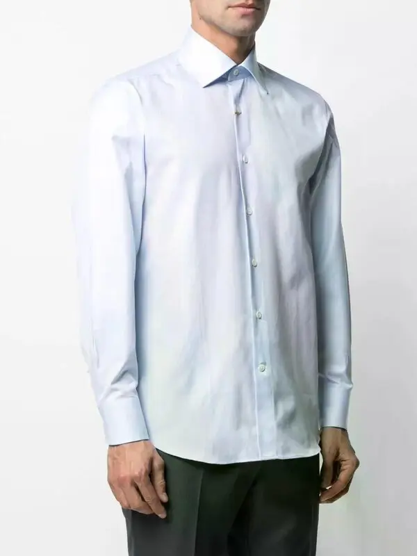 Canali Long-sleeved Cotton Shirt