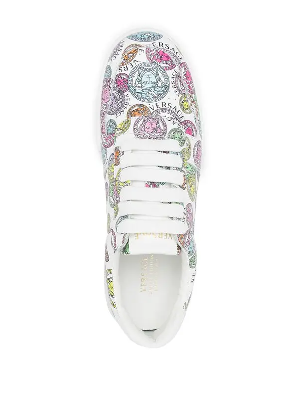 Versace Medusa Print Lace-up Sneakers