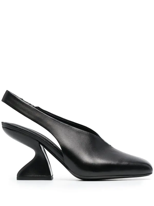 FERRAGAMO F-heel Slingback Pumps - Black
