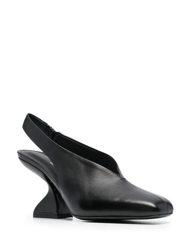 FERRAGAMO F-heel Slingback Pumps - Black