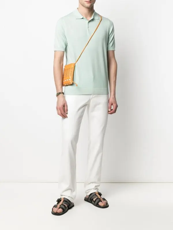 FERRAGAMO Straight-leg Jeans With Logo Patch - White