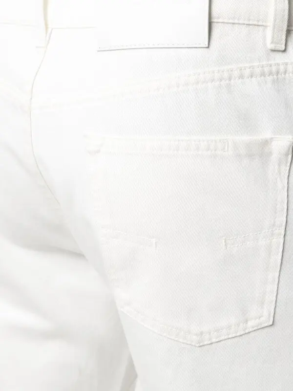 FERRAGAMO Straight-leg Jeans With Logo Patch - White