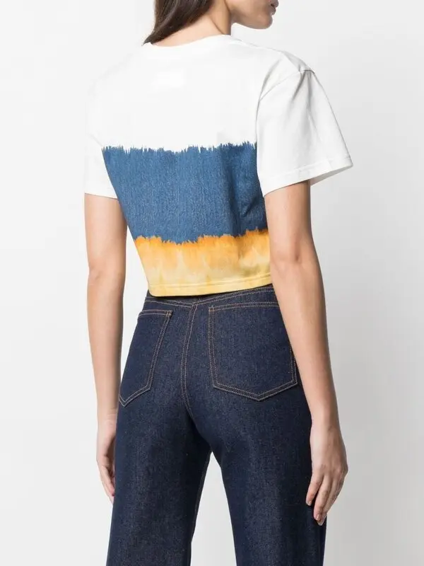 Alberta Ferretti Tie-dye Print Cotton T-shirt - Blue