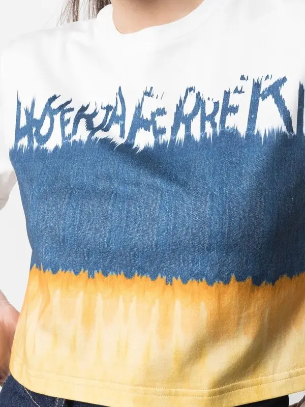 Alberta Ferretti Tie-dye Print Cotton T-shirt - Blue