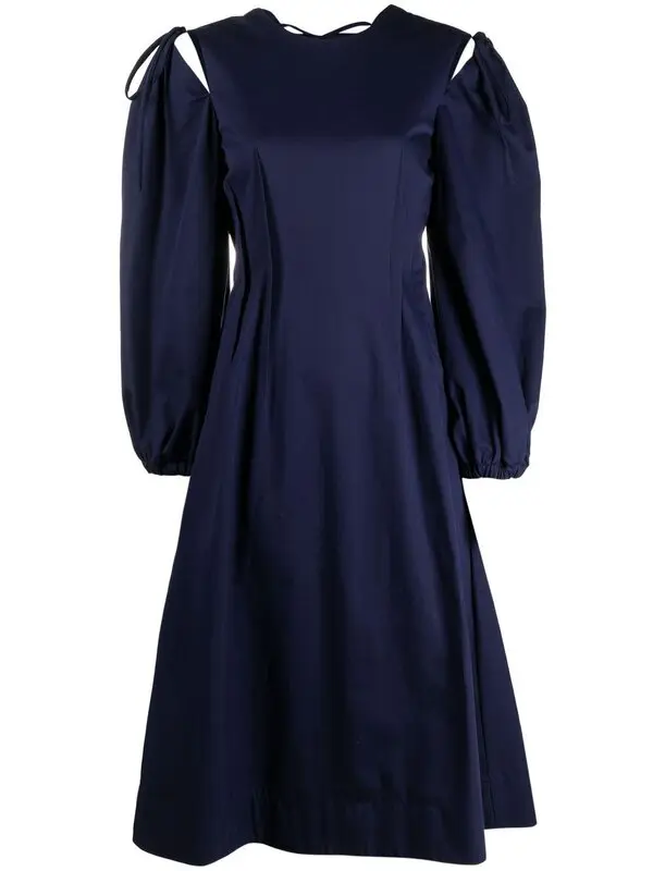 MSGM Long-sleeve A-line Dress - Blue