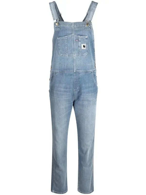 Carhartt Work In Progress Stonewashed Denim Dungarees
