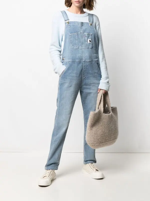 Carhartt Work In Progress Stonewashed Denim Dungarees