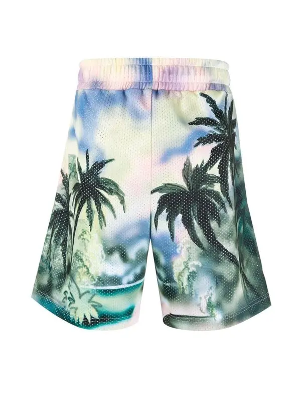 Palm Angels Paradise Mesh Track Shorts - Blue