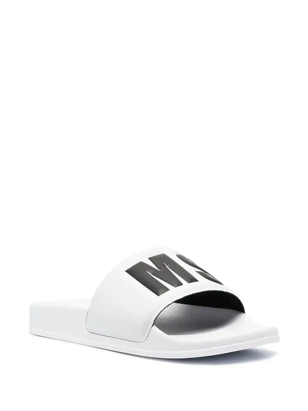 MSGM Logo-print Slides - White