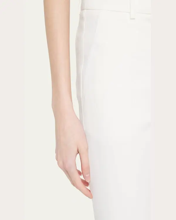 Alexander McQueen Leaf Crepe Suiting Pants