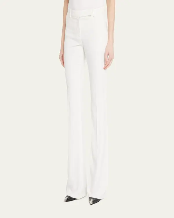 Alexander McQueen Leaf Crepe Suiting Pants