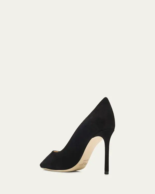 JIMMY CHOO Romy 85mm Suede Pumps - Black