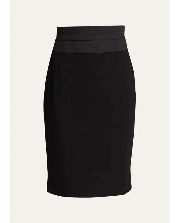 Akris High-waist Pencil Skirt - Black