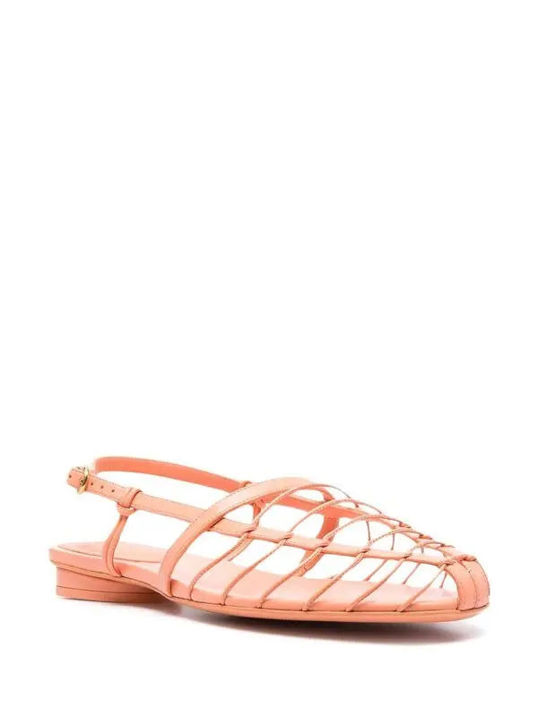 FERRAGAMO Strappy Design Slingback Sandals - Orange